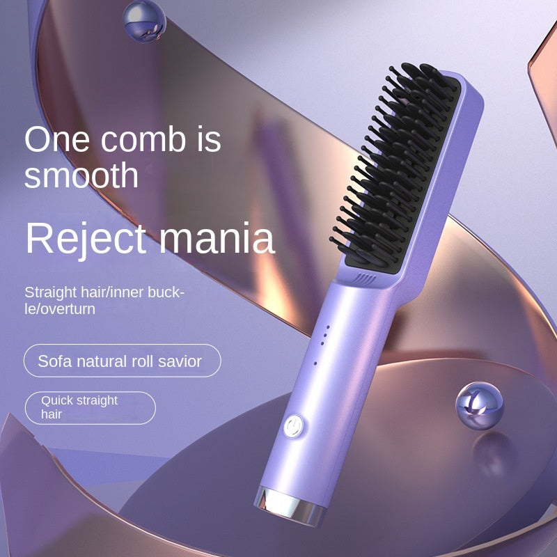 Straight Hair Comb Electric Hot Comb Straight Curly Hair Two-in-one Co ...